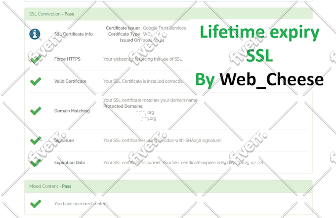 Install free ssl certificate or fix https errors by Web_cheese | Fiverr